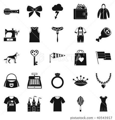 Mannerism icons set, simple style - Stock Illustration [40543917] - PIXTA