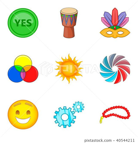 Merriment icons set, cartoon style - Stock Illustration [40544211] - PIXTA