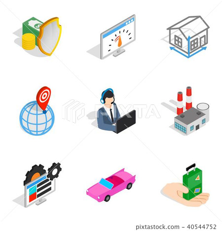 Business unit icons set, isometric style - Stock Illustration [40544752 ...