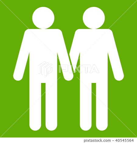Two men gay icon green - Stock Illustration [40545564] - PIXTA