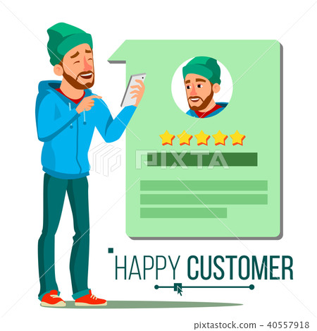 Happy Client Vector. Positive Testimonials.... - Stock Illustration ...