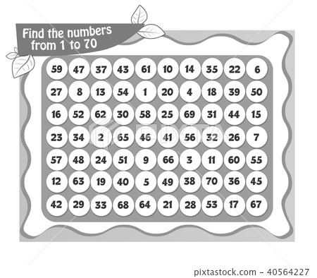 coloring book numbers to 70 - Stock Illustration [40564227] - PIXTA