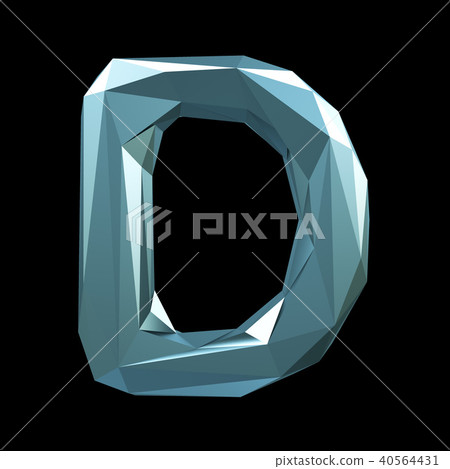 Capital latin letter D in low poly style... - Stock Illustration ...