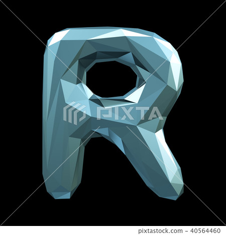 Capital latin letter R in low poly style... - Stock Illustration ...