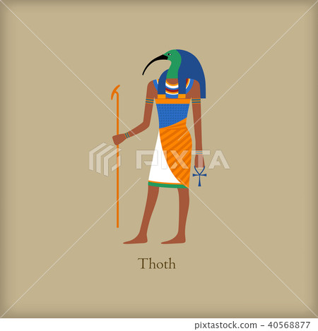 Thoth - God of wisdom and knowledge icon - Stock Illustration [40568877 ...