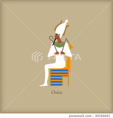 Osiris - God of the underworld icon, flat style - Stock Illustration ...