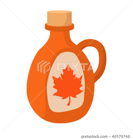 Bottle of maple syrup icon, cartoon style - Stock Illustration ...