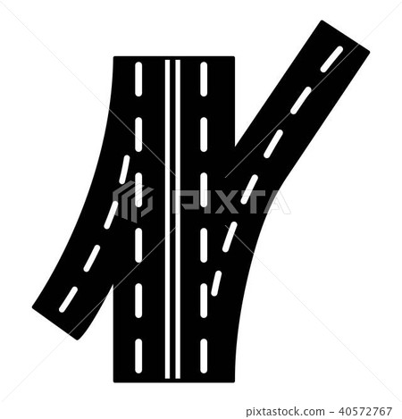 Road junction icon, simple style. - Stock Illustration [40572767] - PIXTA