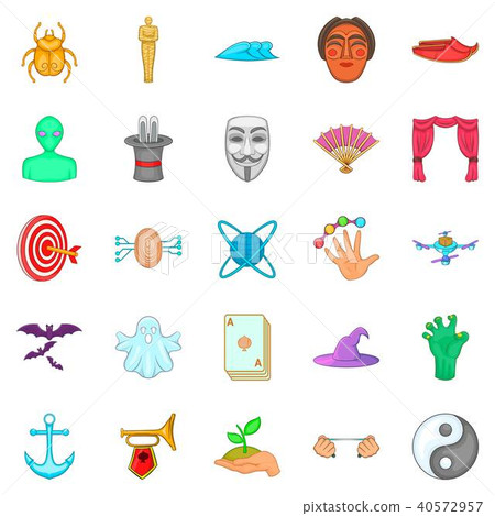 Fancy icons set, cartoon style - Stock Illustration [40572957] - PIXTA
