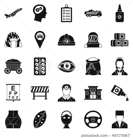 Perfect work icons set, simple style - Stock Illustration [40573067 ...