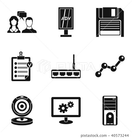 Help desk icons set, simple style - Stock Illustration [40573244] - PIXTA