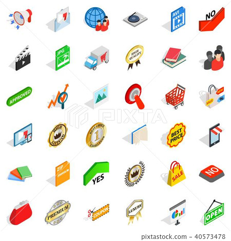 Barter trade icons set, isometric style - Stock Illustration [40573478 ...