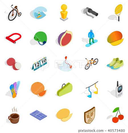 Game training icons set, isometric style - Stock Illustration [40573480 ...