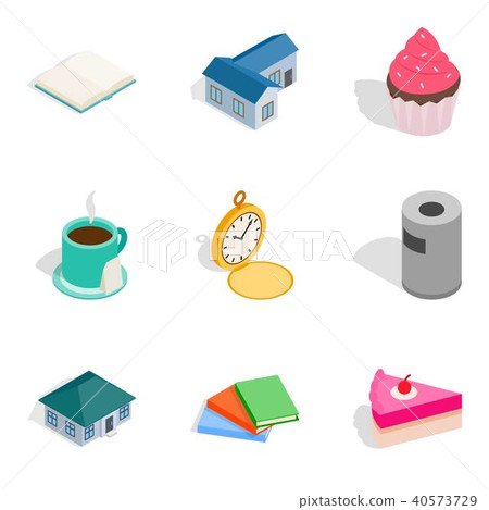 Home conditions icons set, isometric style - Stock Illustration ...