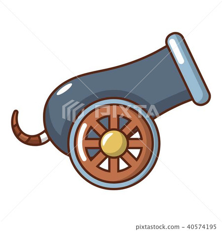 Anti-aircraft gun icon, cartoon style. - Stock Illustration [40574195 ...