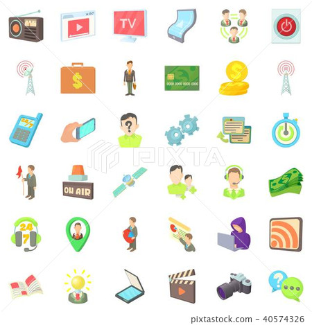 Voiced consonant icons set, cartoon style - Stock Illustration ...