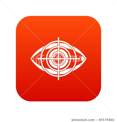 Eye and target icon digital red - Stock Illustration [40574860] - PIXTA