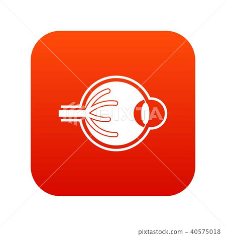 Human eyeball icon digital red - Stock Illustration [40575018] - PIXTA