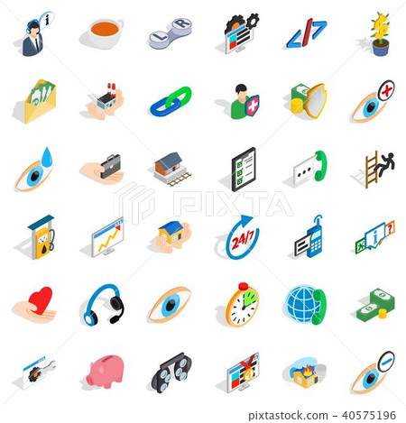 Medical intervention icons set, isometric style - Stock Illustration ...
