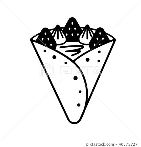 Crepe icon illustration - Stock Illustration [40575727] - PIXTA