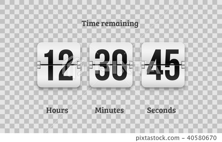 Countdown clock flip counter vector digital timer - Stock Illustration [40580670] - PIXTA
