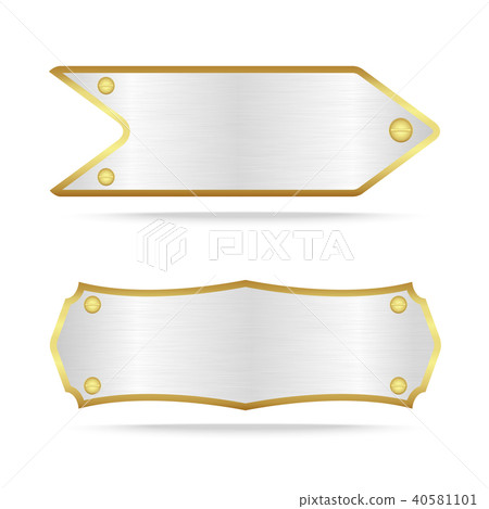 Silver metal label with screw - Stock Illustration [40581101] - PIXTA