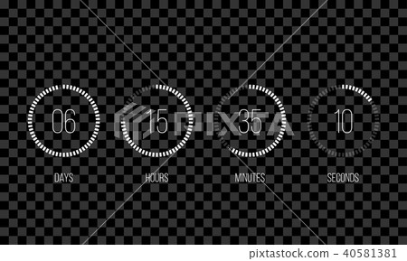 Countdown clock counter vector digital timer - Stock Illustration [40581381] - PIXTA