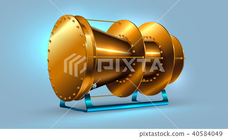 Emdrive or em-drive - electromagnetics engine. - Stock Illustration ...