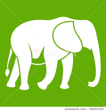 Wild elephant icon green - Stock Illustration [40603169] - PIXTA