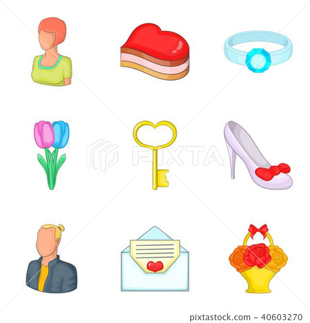 Softness icons set, cartoon style - Stock Illustration [40603270] - PIXTA