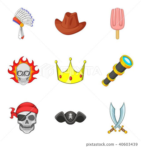Pretense icons set, cartoon style - Stock Illustration [40603439] - PIXTA