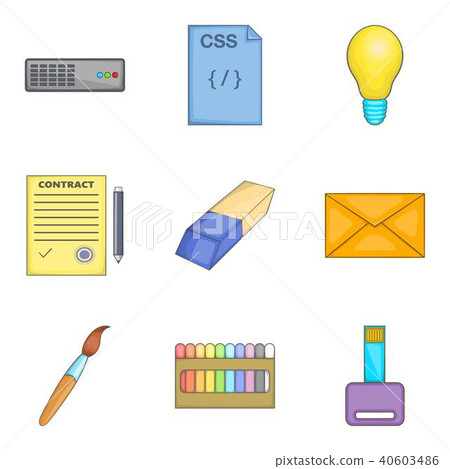 Venality icons set, cartoon style - Stock Illustration [40603486] - PIXTA
