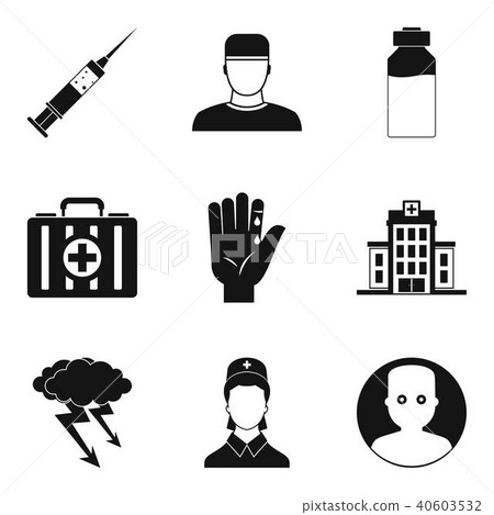 Healer icons set, simple style - Stock Illustration [40603532] - PIXTA