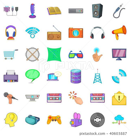 Program icons set, cartoon style - Stock Illustration [40603887] - PIXTA