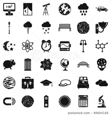Universe icons set, simple style - Stock Illustration [40604188] - PIXTA