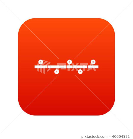 Timeline infographic icon digital red - Stock Illustration [40604551 ...