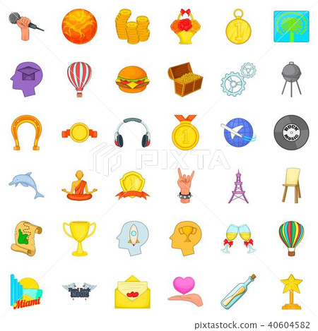 Perception icons set, cartoon style - Stock Illustration [40604582] - PIXTA