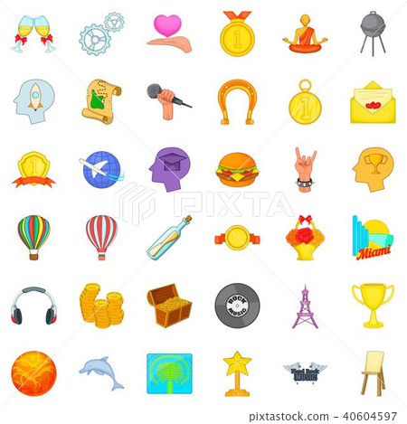 Desire icons set, cartoon style - Stock Illustration [40604597] - PIXTA