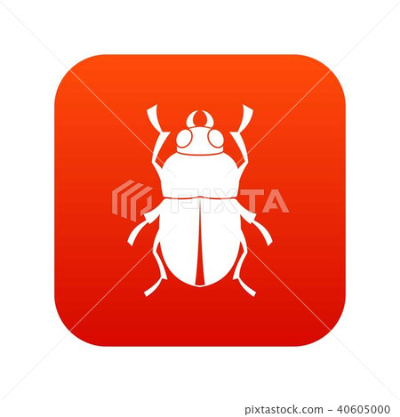 Bug icon digital red - Stock Illustration [40605000] - PIXTA