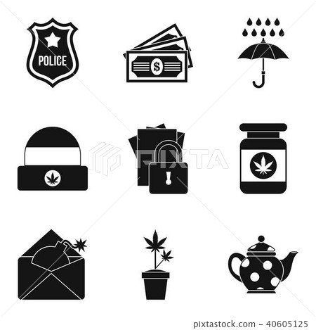 Militia icons set, simple style - Stock Illustration [40605125] - PIXTA