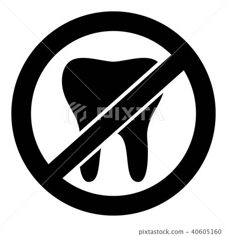 No tooth icon, simple style - Stock Illustration [40605160] - PIXTA