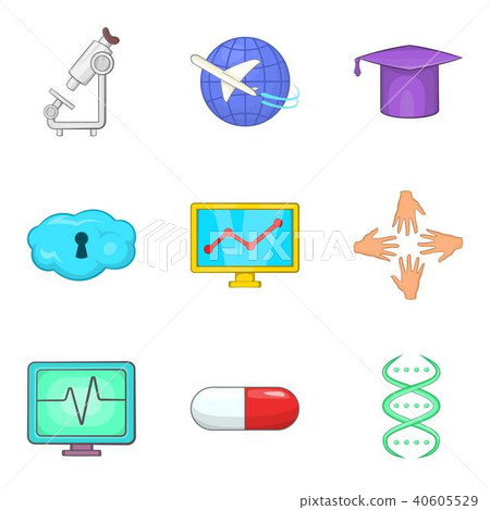 Process icons set, cartoon style - Stock Illustration [40605529] - PIXTA