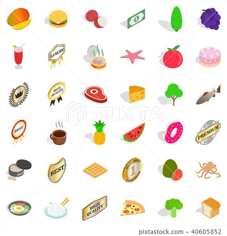 Regimen icons set, isometric style - Stock Illustration [40605852] - PIXTA