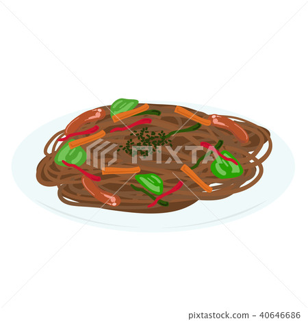 Yakisoba vector illustration - Stock Illustration [40646686] - PIXTA