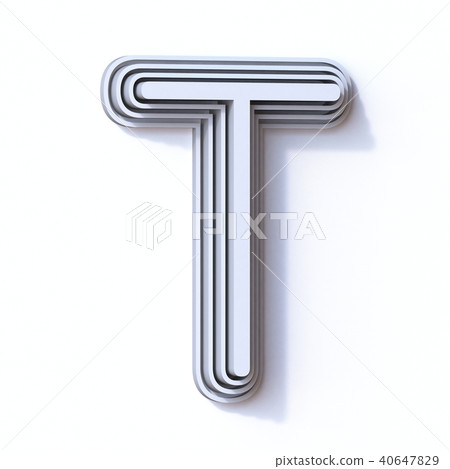 Three steps font letter T 3D - Stock Illustration [40647829] - PIXTA