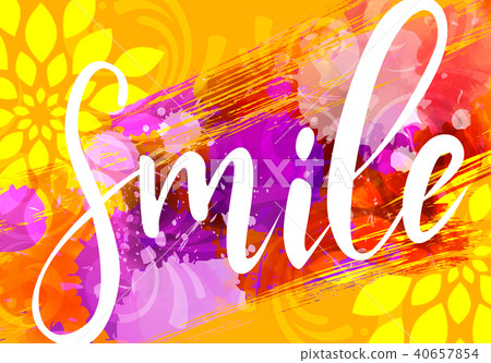 Colorful background with message - Smile. - Stock Illustration ...