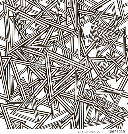 Striped Triangles Seamless Pattern - Stock Illustration [40673059] - PIXTA