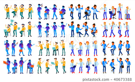 Man Set Vector. Modern Gradient Colors. People... - Stock Illustration ...