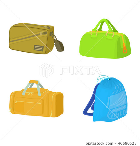 Sport bag icon set, cartoon style - Stock Illustration [40680525] - PIXTA