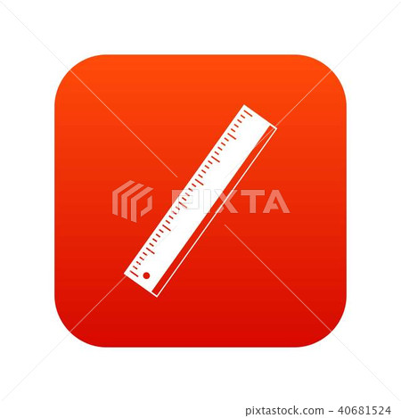 Yardstick icon digital red - Stock Illustration [40681524] - PIXTA